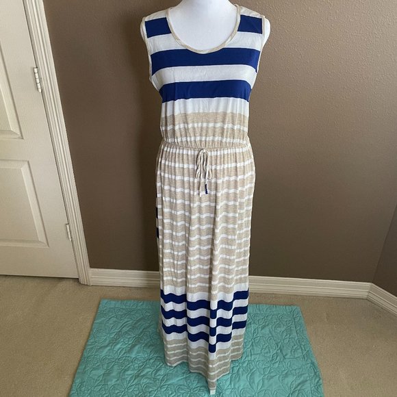 Gilli | Dresses | Nautical Stripes Sleeveless Maxi Dress | Poshmark